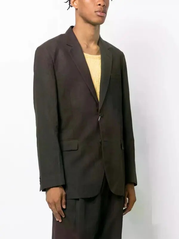 MAISON MARGIELA Notched-lapels Single-breasted Blazer - Brown