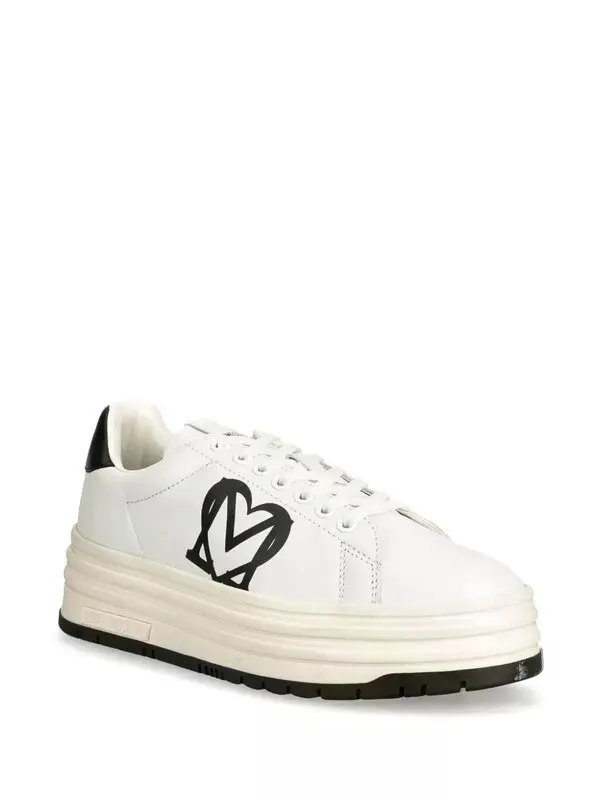 Moschino Calf Leather Platform Trainers