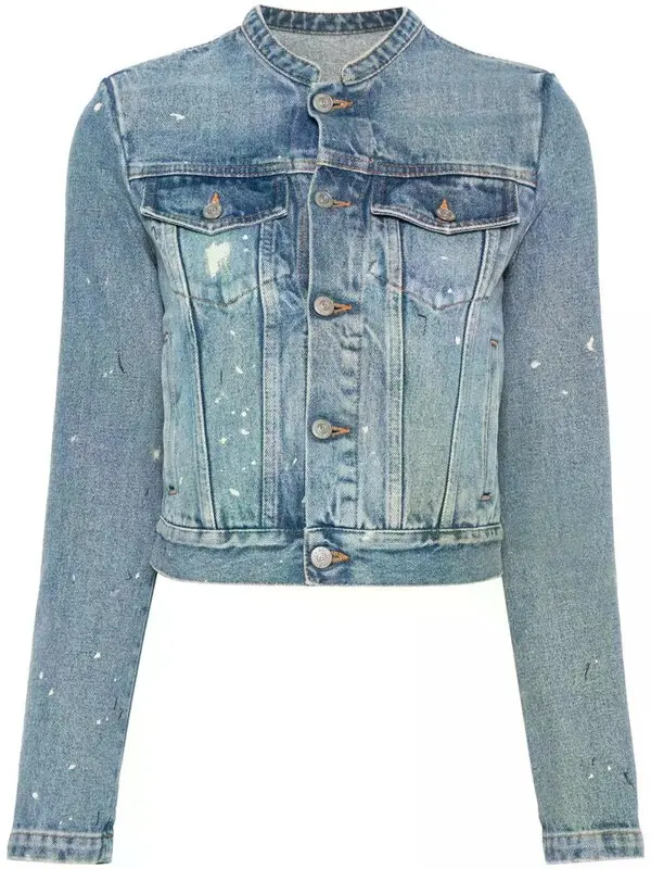 MAISON MARGIELA Distressed Denim Jacket - Blue