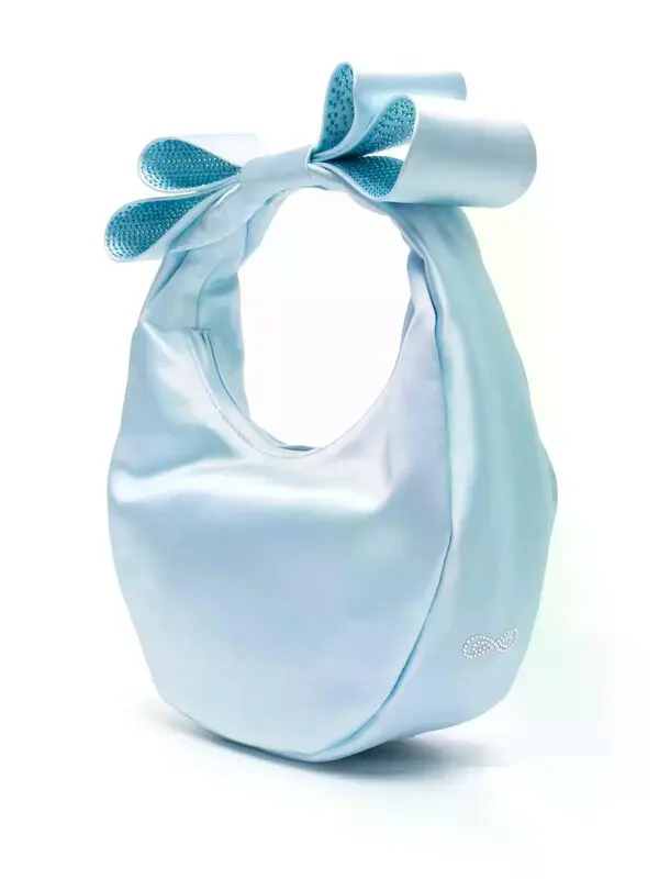 Mach & Mach Bow Detail Satin Tote Bag