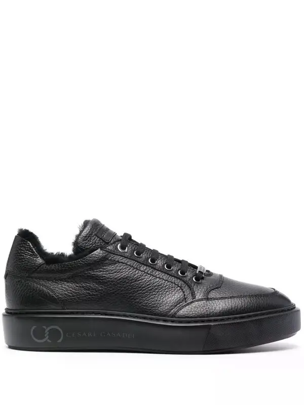 Casadei Cervo Leather Sneakers - Black