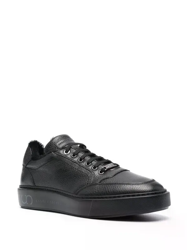 Casadei Cervo Leather Sneakers - Black