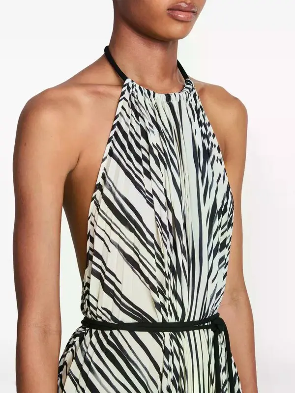 Proenza Schouler Halterneck Pleated Midi Dress