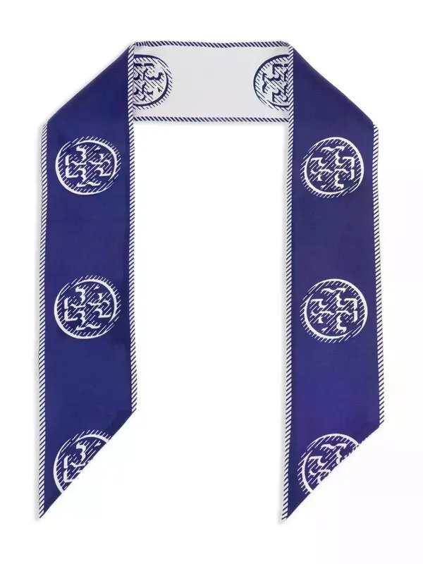 Tory Burch Printed Neck Scarf - Blue