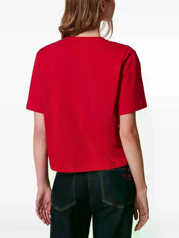TWINSET Embroidered Cropped T-shirt