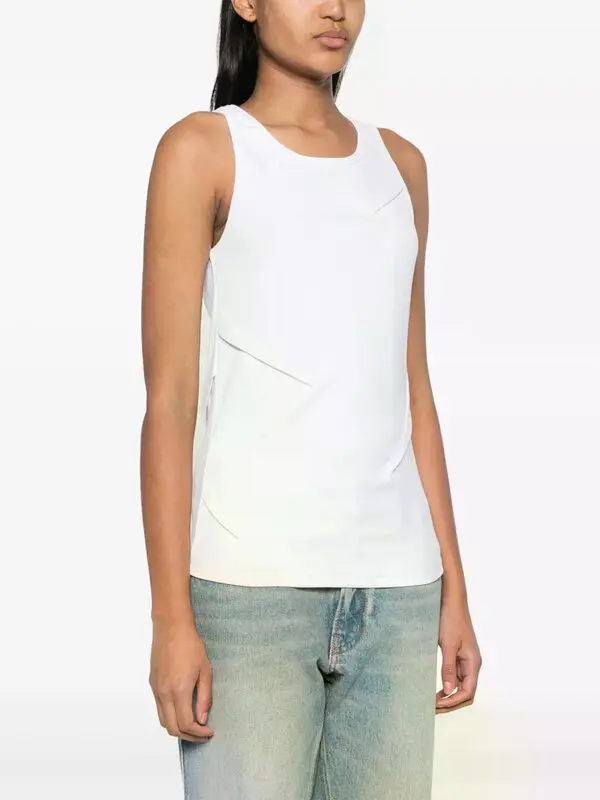 Gauchère Sleeveless Tank Top - White