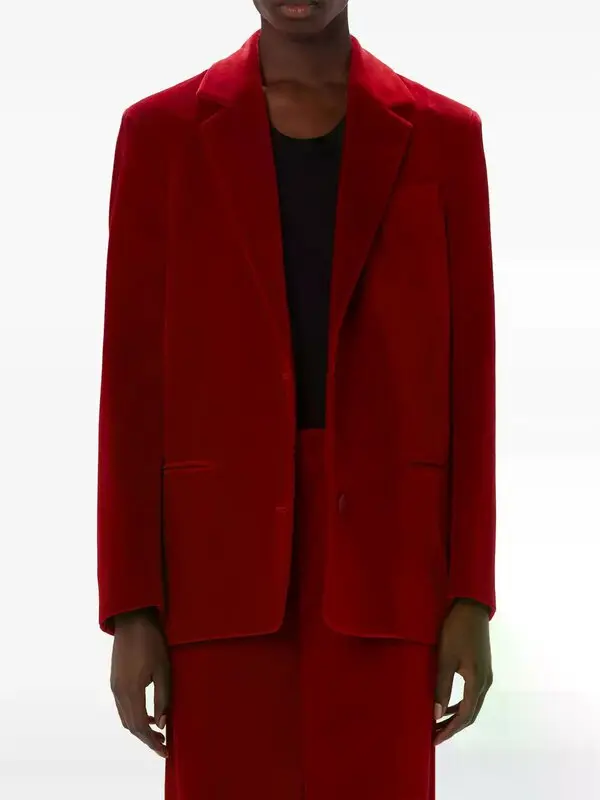 JW Anderson Floral-appliqué Velour Blazer