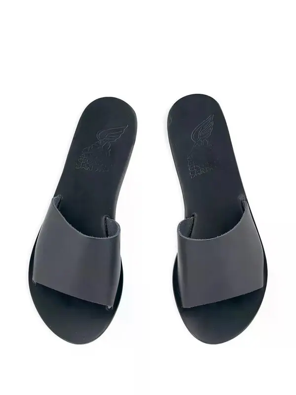 ANCIENT GREEK SANDALS Taygete Flat Sandals - Black