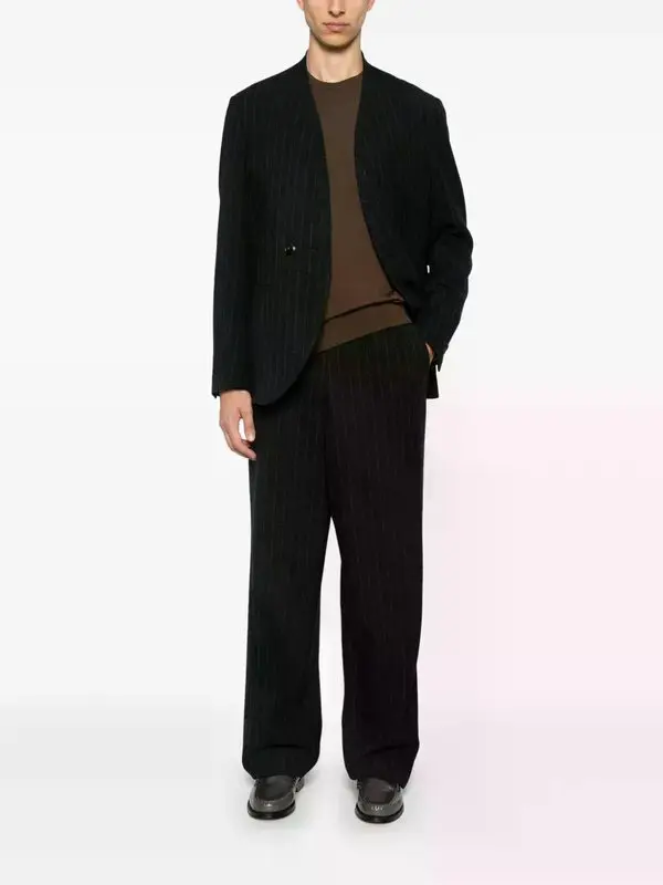 D4.0 Fine Knit Wool Crew Neck Jumper - Brown