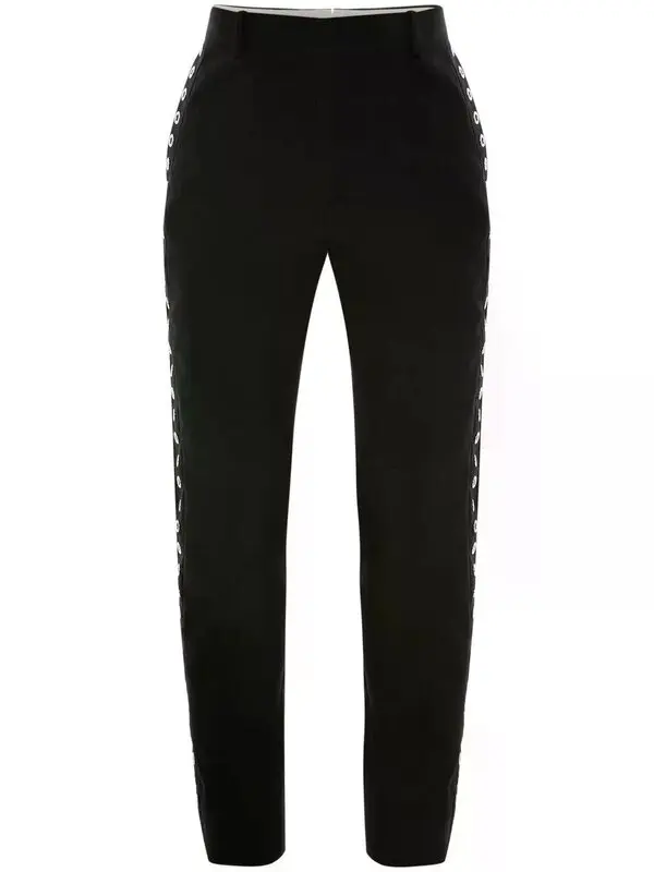 Alexander McQueen Eyelet-detail Slim-cut Trousers