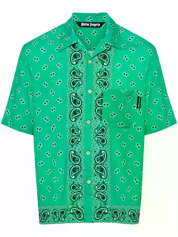 Palm Angels Paisley-print Poplin Shirt