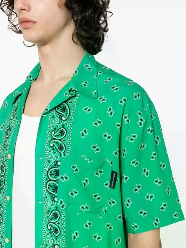 Palm Angels Paisley-print Poplin Shirt