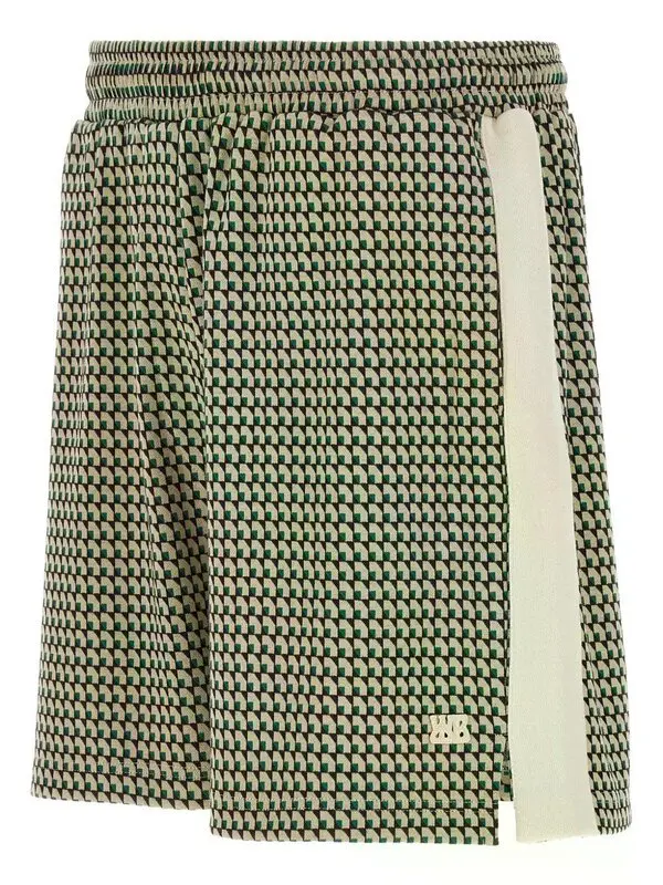 WALES BONNER Geometric Print Elasticated Waist Shorts