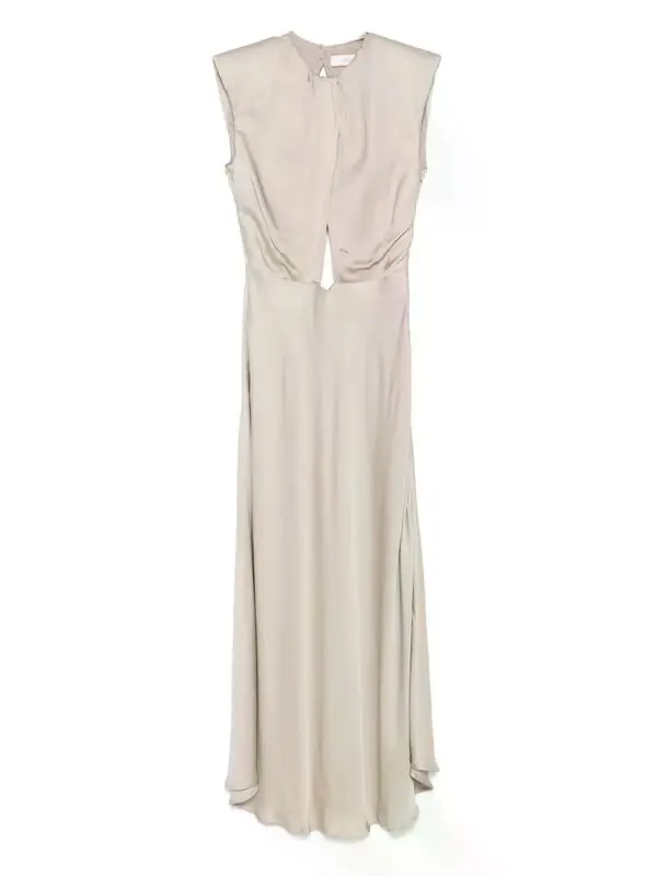 AKEP Satin Dress With Cut-out Detail And Open Back