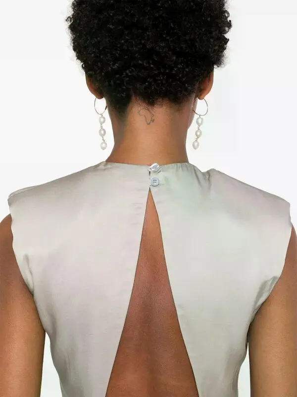 AKEP Satin Dress With Cut-out Detail And Open Back