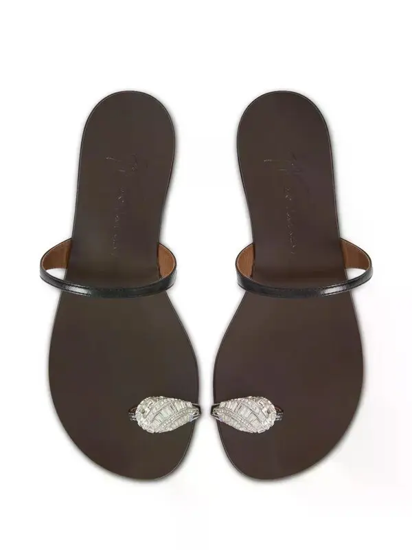 GIUSEPPE ZANOTTI Icon Ring Sandals - Black