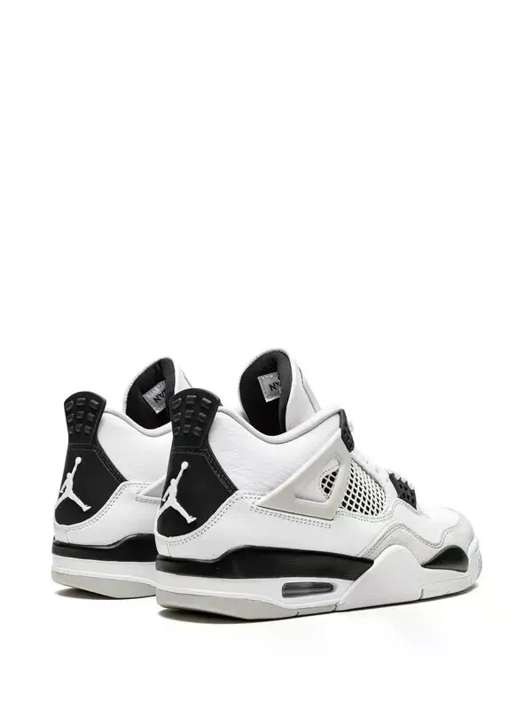 JORDAN Air 4 Retro Military Black Sneakers - White