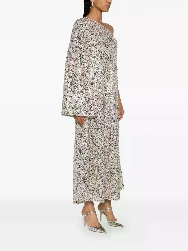 ROTATE BY BIRGER CHRISTENSEN Sequin Embellished One-shoulder Maxi Dress