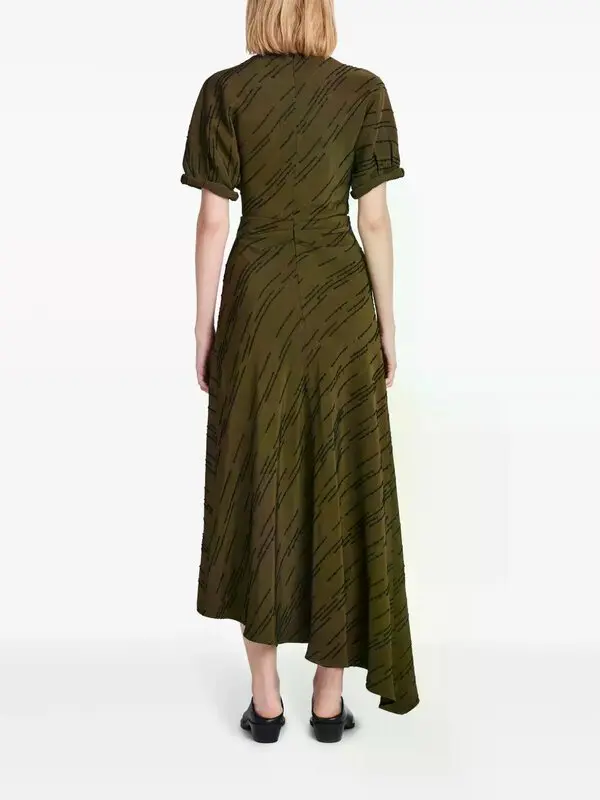 Proenza Schouler Vivienne Asymmetric Striped Dress