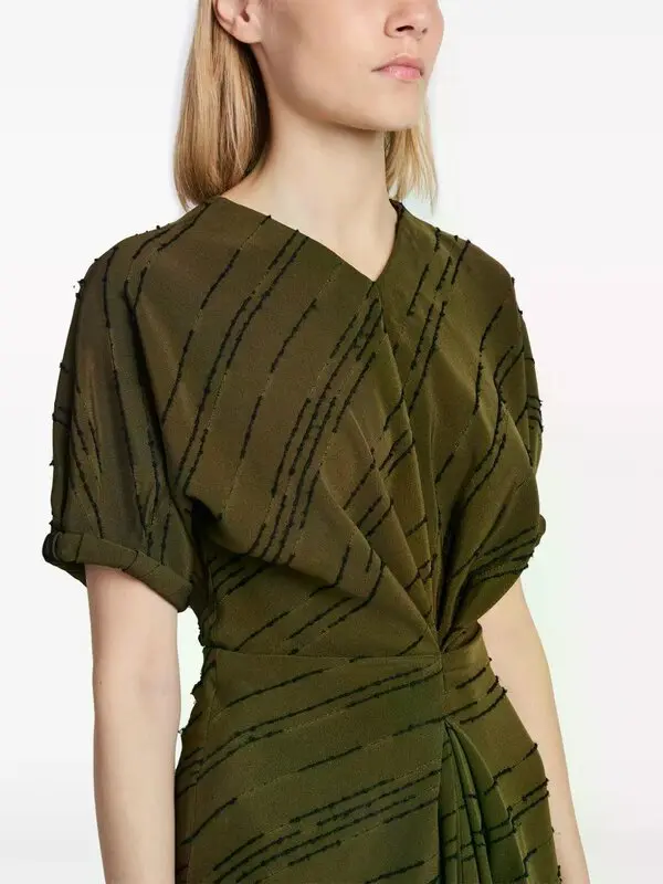Proenza Schouler Vivienne Asymmetric Striped Dress