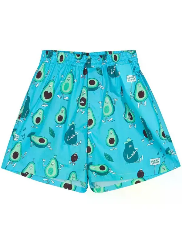 Junya Watanabe Graphic Print Cotton Shorts