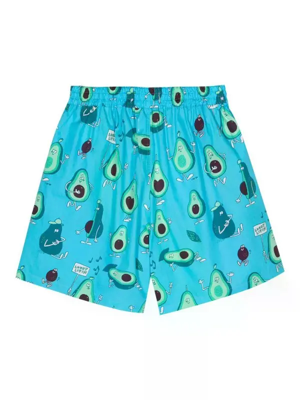 Junya Watanabe Graphic Print Cotton Shorts