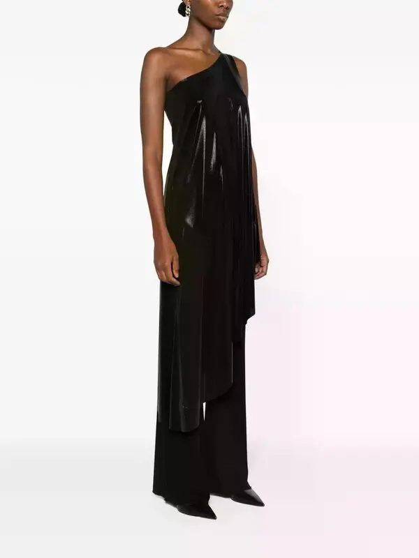 Norma Kamali One-shoulder Asymmetric Tunic - Black