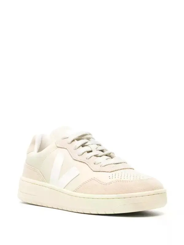 VEJA V-90 Leather Sneakers - Neutrals