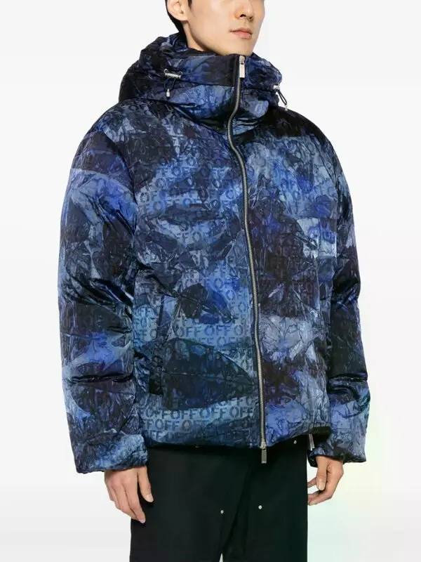 Off-White Logo-jacquard Padded Jacket