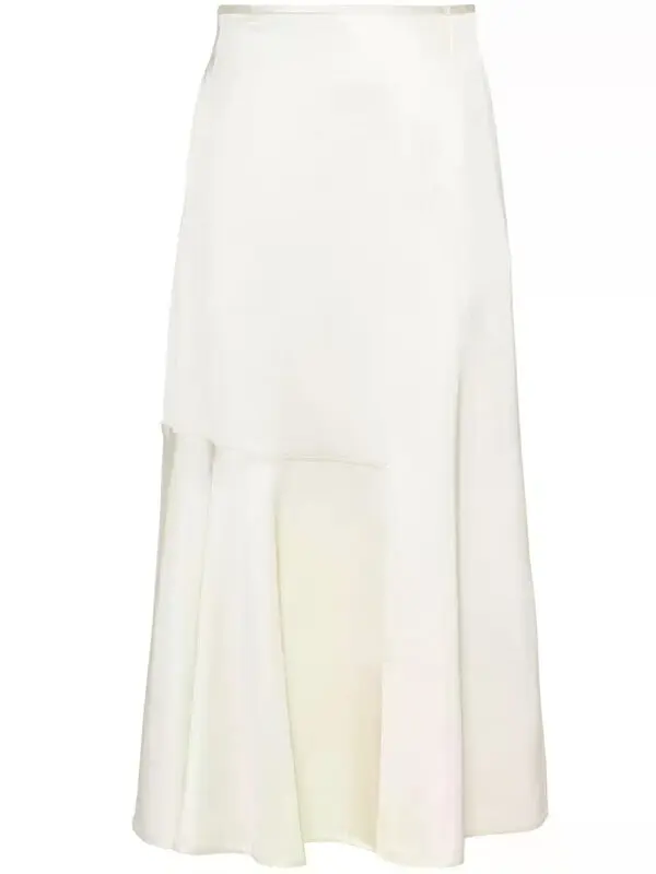 JIL SANDER High-waisted Panelled Midi Skirt - Neutrals