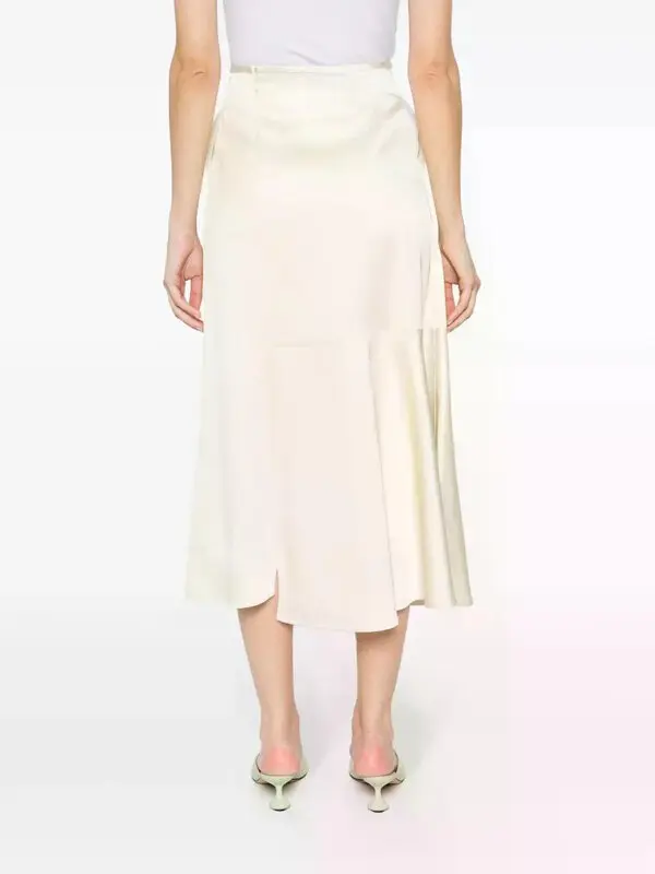 JIL SANDER High-waisted Panelled Midi Skirt - Neutrals