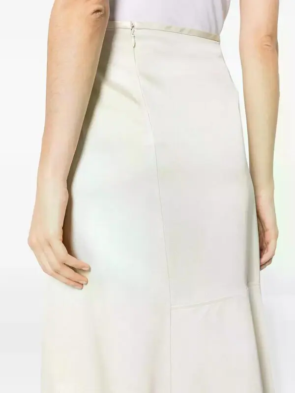 JIL SANDER High-waisted Panelled Midi Skirt - Neutrals