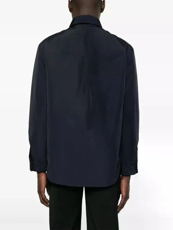Emporio Armani Logo-patch Shirt Jacket - Blue