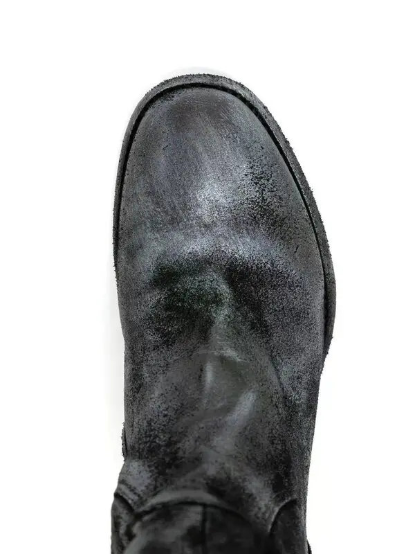 MADISON MAISON Laminated Metallic-finish Ankle Boots