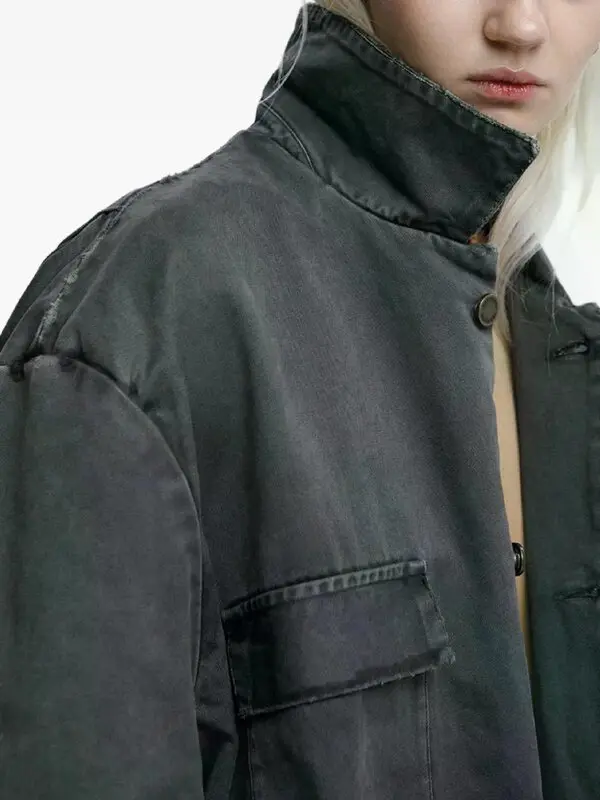 MAINLESS Distressed Cotton Jacket - Green