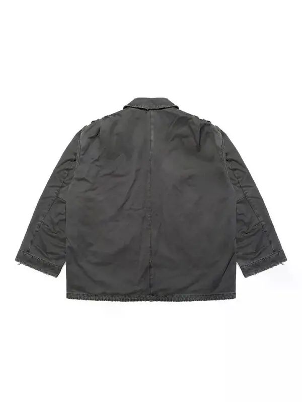 MAINLESS Distressed Cotton Jacket - Green