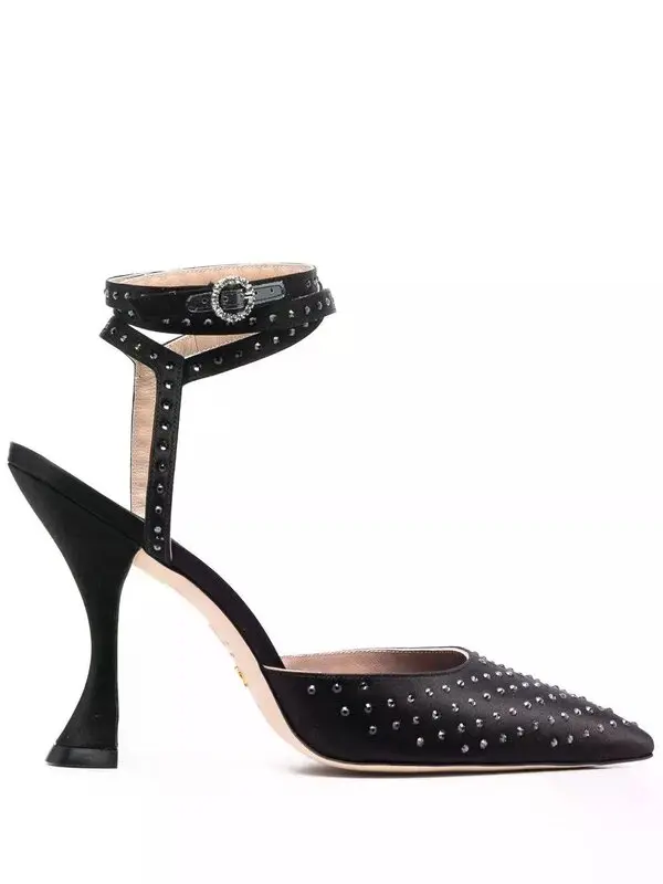 STUART WEITZMAN Embellished Pointed Toe Pumps
