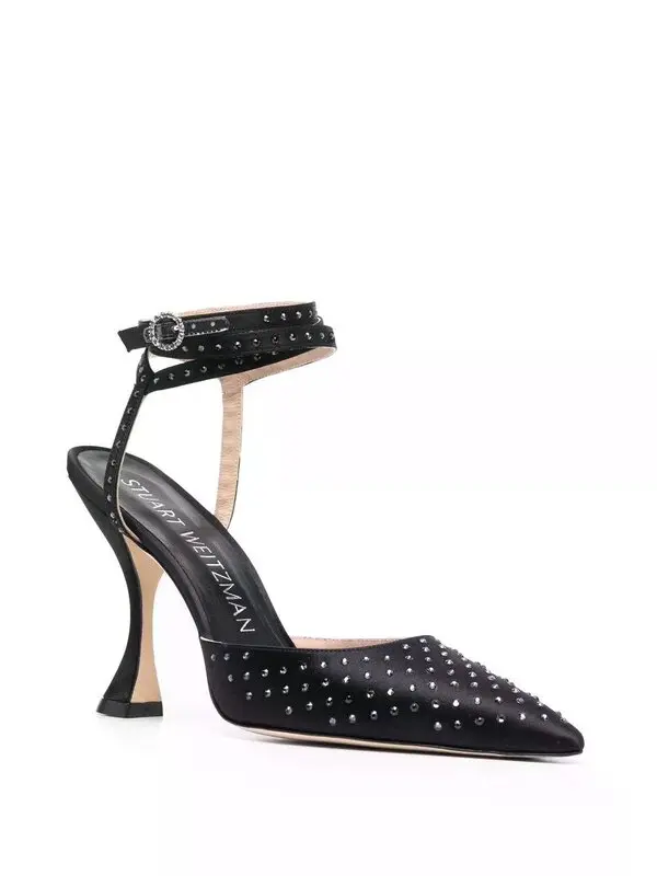 STUART WEITZMAN Embellished Pointed Toe Pumps