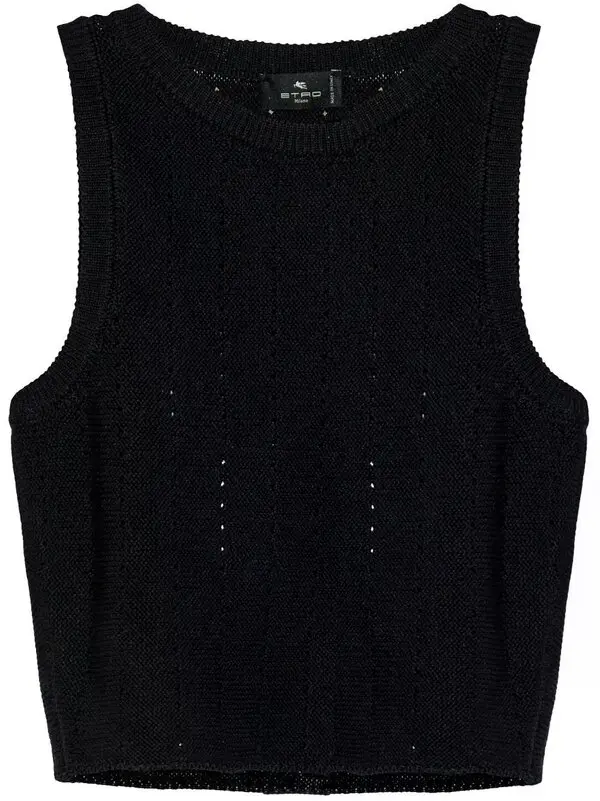 Etro Punched-detail Crop Top