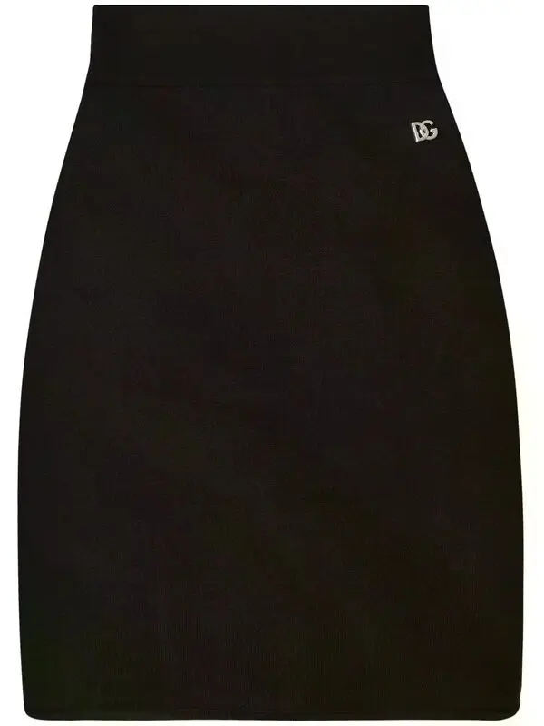 Dolce & Gabbana Logo Plaque Mini Skirt