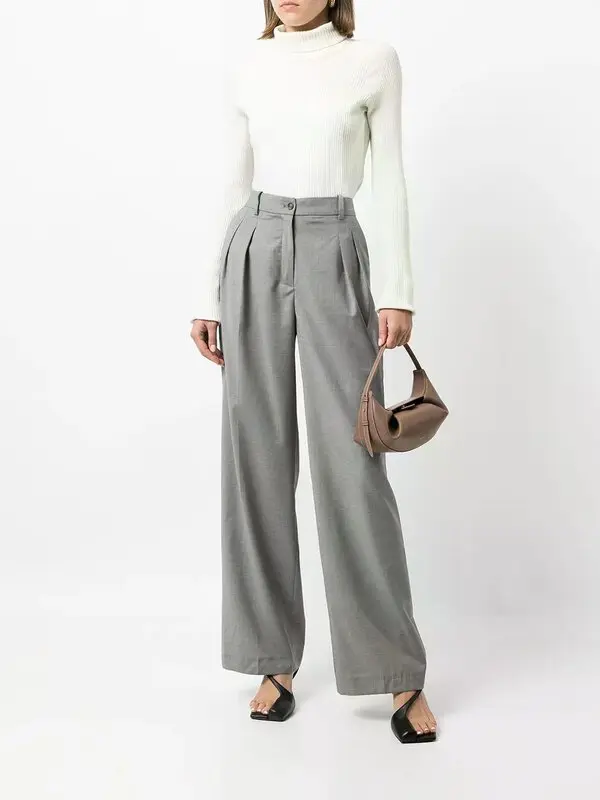 Loulou De Saison Light Wool Wide Leg Trousers
