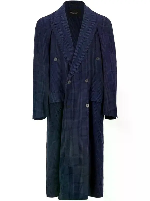 Balenciaga Fluid Double-breasted Coat - Blue