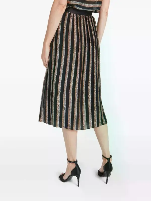 TEMPERLEY LONDON Sequined Stripe Midi Skirt