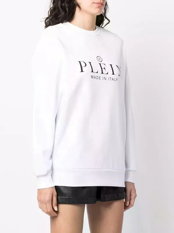 Philipp Plein Logo Print Crew Neck Sweatshirt