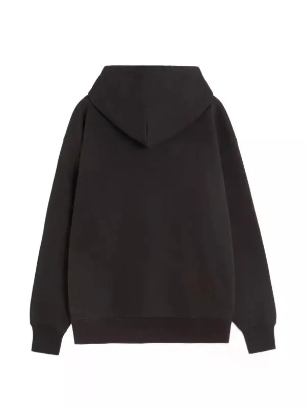 Valentino Garavani Cotton Hooded Sweatshirt With Vg Patch
