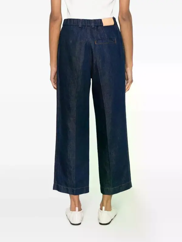 FORTE_FORTE Inverted-pleat Cropped Jeans