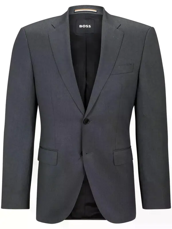 BOSS Single-breasted Fitted Blazer - Grey