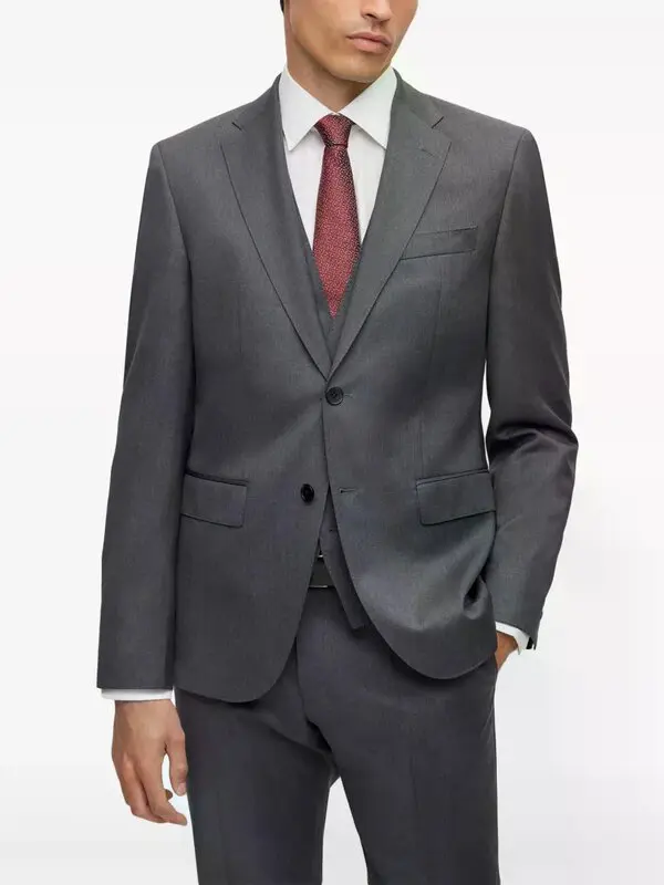 BOSS Single-breasted Fitted Blazer - Grey