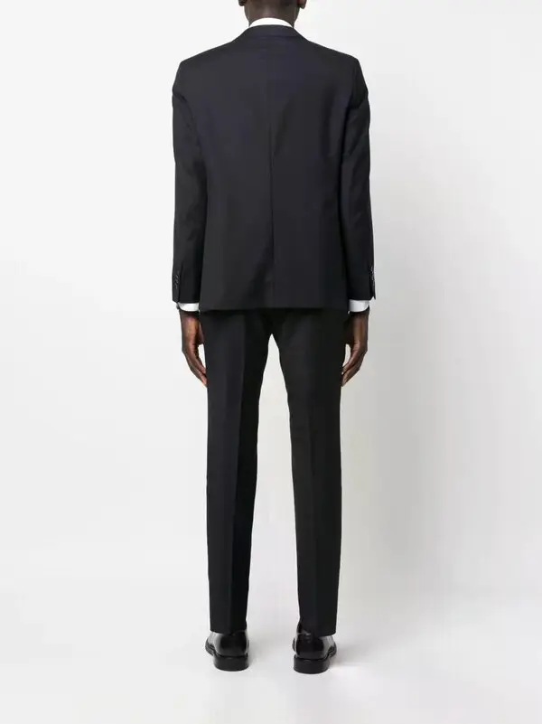 LUIGI BIANCHI MANTOVA Single-breasted Virgin-wool Suit - Blue