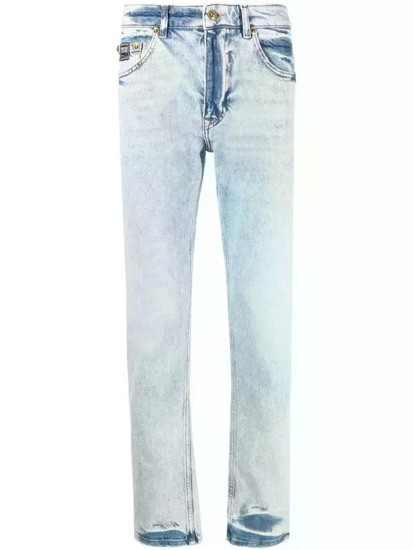 Versace Mid-rise Straight-leg Jeans - Blue